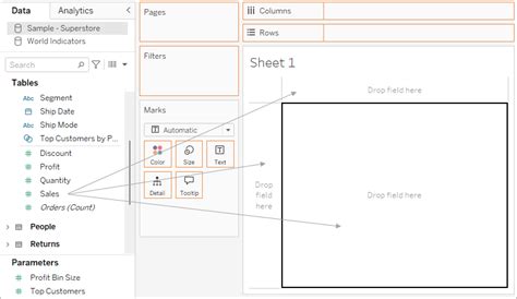 Start Building A Visualization By Dragging Fields To The View Tableau