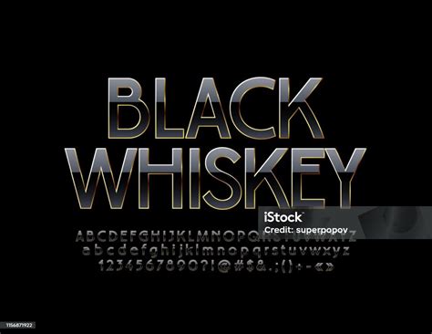벡터 광택 기호 블랙 위스키 럭셔리 세련된 알파벳 문자 숫자와 기호 0명에 대한 스톡 벡터 아트 및 기타 이미지 0명 가냘픈 검은색 Istock