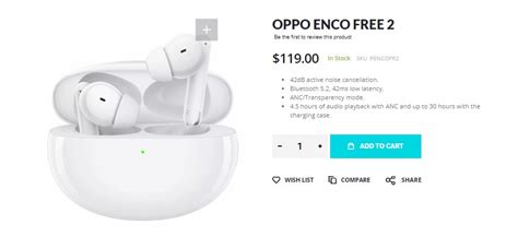 Oppo Enco Free Tws Earbuds Gets Available From Giztop Gizmochina