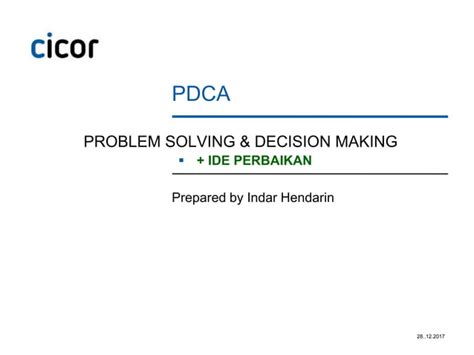 Pdca Prob Solving Decision Making PPT