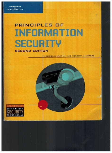 Principles Of Information Security By Michael E Whitman And Herbert J