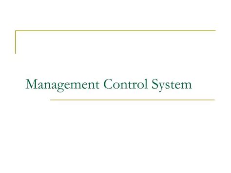 Ppt Management Control System Powerpoint Presentation Free Download Id1450428