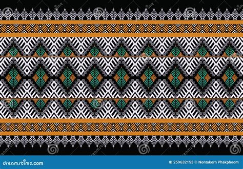 Abstract Ethnic Geometric Seamless Pattern Vector Illustrator Pattern Style Stock Illustration
