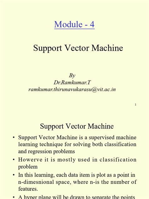 14 introduction to support vector machine 22 03 2024 download free pdf support vector