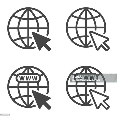 흰색 배경에 격리된 평면 및 윤곽선 스타일의 웹 아이콘으로 이동합니다 웹 사이트 픽토그램 웹 사이트 디자인 로고 앱 Ui에 대한 인터넷 기호 벡터 그림입니다 지구본에 대한