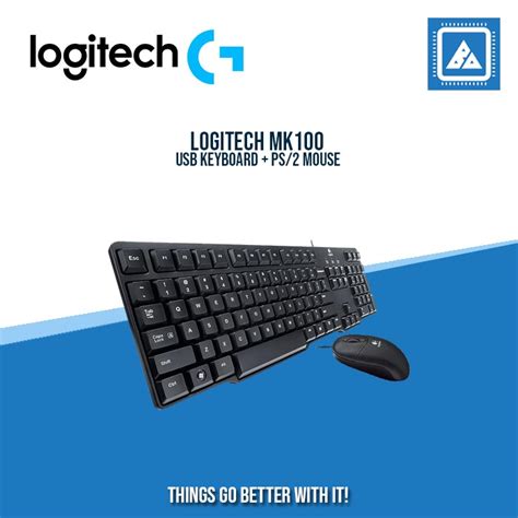 Logitech Mk100 Usb Keyboard Ps 2 Mouse Bluearm Computer Store