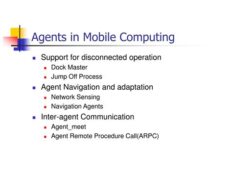 Ppt Mobile Agents For Mobile Computing Powerpoint Presentation Free