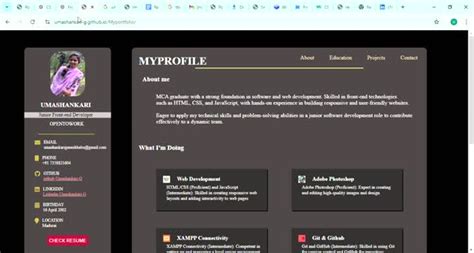 Umashankari G On Linkedin Portfolio Html Css Js Careerjourney Professionalgrowth