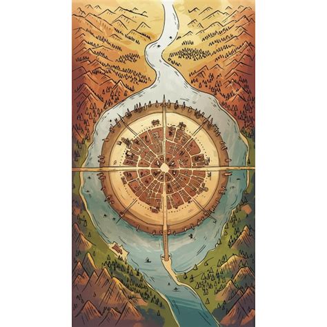 A Map Of The World With A Compass Pointing To The Left Premium Ai