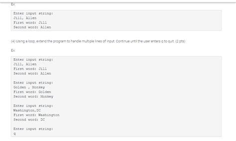 Solved 95 Lab Warm Up Parsing Strings 1 Prompt The User
