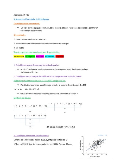 td5 td5 diff approche diff td 6 approche différentielle de l intelligence l intelligence
