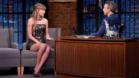 Taylor Swift Retains Her Showgirl Era In Floral Look For Seth Meyers