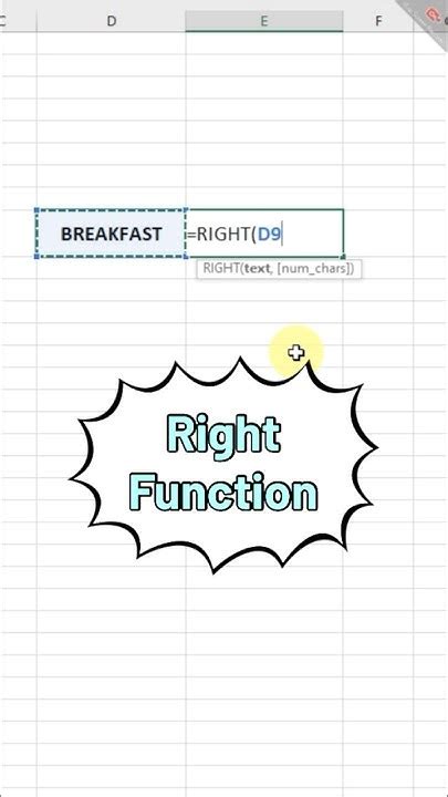 Right Function In Excel Excel Shorts Ytshorts Exceltips Tutorial Shortvideo Excelworld
