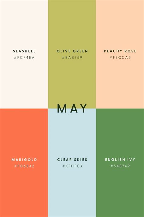 Month Of May Color Palette Artofit