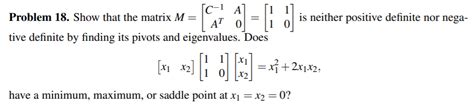 Solved A С Problem Show that the matrix M is neither Chegg com