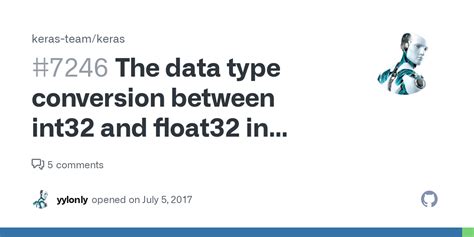 The Data Type Conversion Between Int32 And Float32 In Keras · Issue