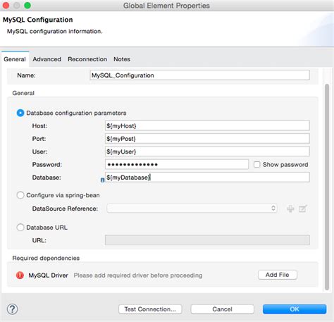 Database Connector Mulesoft Documentation