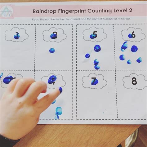 Raindrop Counting Worksheet Free
