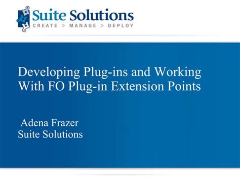 Developing Plugins Ppt Desktop Publishing Computer Software And