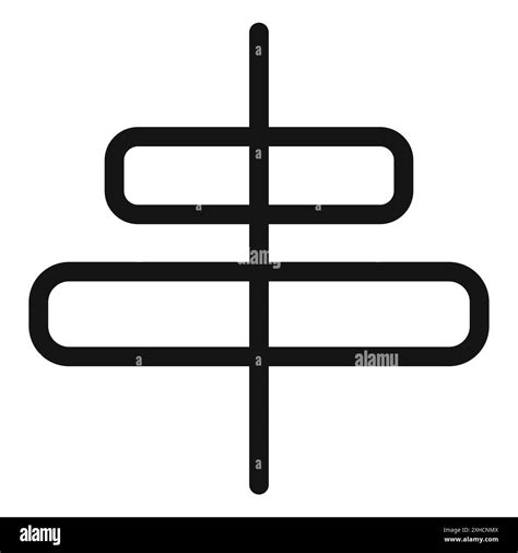 align center icon vector symbol or sign set collection in black and