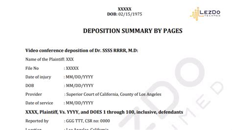 How To Draft The Best Deposition Summary A Complete Guide