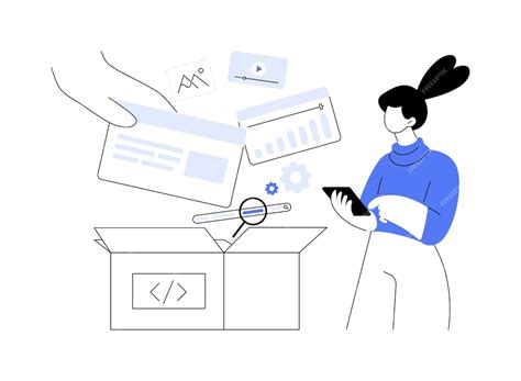 Premium Vector Packaged Software Abstract Concept Vector Illustration