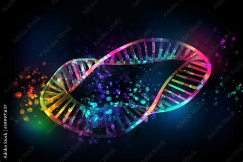 Dna Barcoding And Biodiversity Dna Background Generative Ai Stock