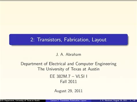 Pdf 2 Transistors Fabrication Layout Mixedsignal Layout Of