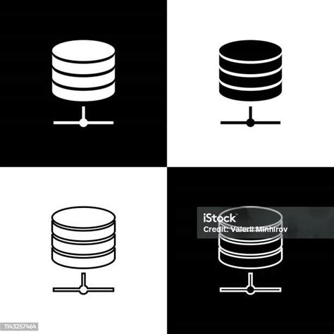 設置在黑白背景上隔離的伺服器資料虛擬主機圖示線條輪廓和線性圖示向量插圖向量圖形及更多互聯網圖片 互聯網 個人電腦 備份 Istock