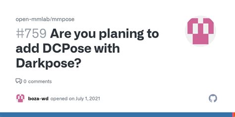 are you planing to add dcpose with darkpose · issue 759 · open mmlab