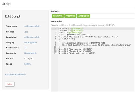 Use Script Variables Atera Support