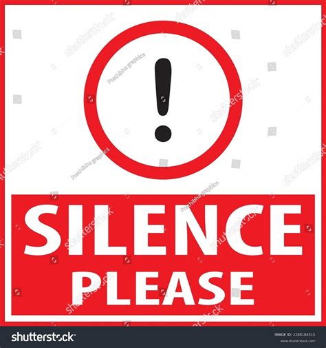 Silence Please Sign Vector Eps Stock Vector Royalty Free 2288184515