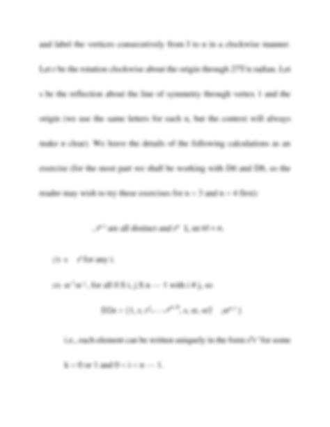 Solution The Binary Operation On D2n Is Associative Since Composition Of Functions Is