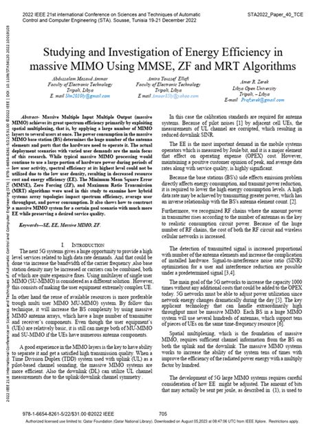 Studying And Investigation Of Energy Efficiency In Massive Mimo Using