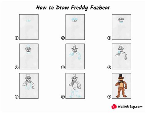 Fnaf Freddy Drawing Tutorial