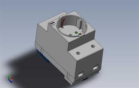 插座din导轨 Solidworks 2018 模型图纸下载 懒石网