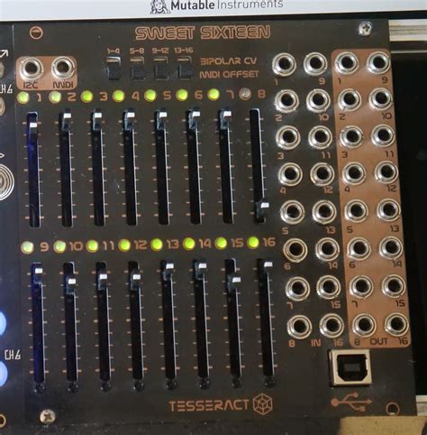 Tesseract Modular Sweet Sixteen Fader Bank Eurorack Module Reverb