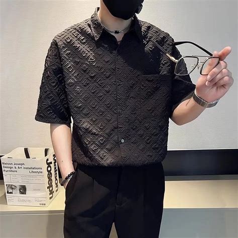 เสื้อเชิ้ตลําลอง ผ้าเรยอน ทรงหลวม สีพื้น แฟชั่นฤดูร้อน สําหรับผู้ชาย 2022 Shopee Thailand