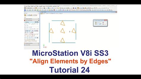 Microstation V8i Ss3 Align Elements By Edges Tutorial 24 Youtube