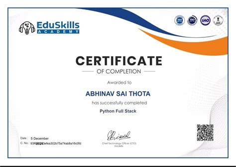 Abhinav Sai Thota On Linkedin Python Pythonfullstack Eduskillsacademy