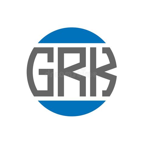 Grk Letter Logo Design On White Background Grk Creative Initials