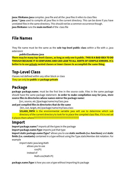 Java Notes Pdf Method Computer Programming Class Computer