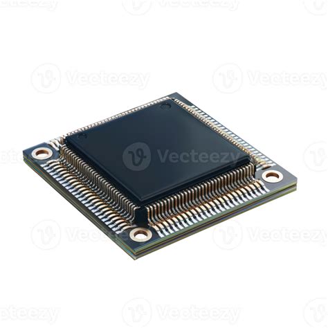 Cpu Computer Microchips Technology Isolate On Transparency Background 51452642 Png