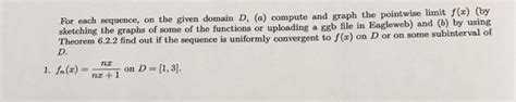 Solved Let F N Be A Sequence Of Continuous Functions F N Chegg