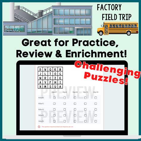 6th Grade Expressions And Equations Math Activity Factoring Distributing And More Digital Or