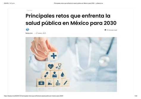 Pdf Principales Retos Que Enfrenta La Salud Pública En México Para 2030