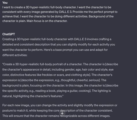dall e 3 create consistent characters doing different activities r