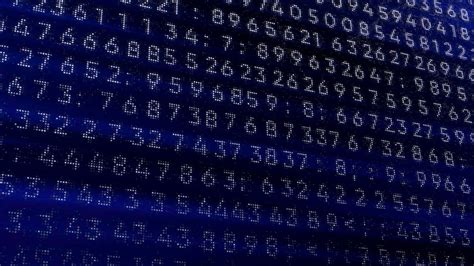 Premium Photo Abstract Digital Connection Moving Numbers Dots And Lines Motion Technology