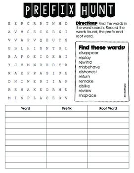 Prefix Suffix Puzzle Small Group Stations Centers Independent Activity