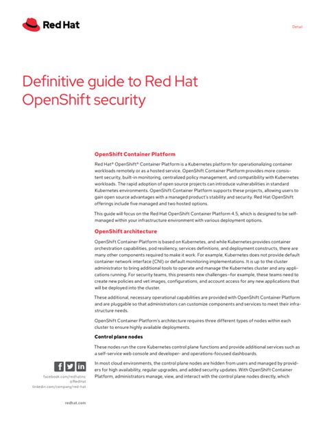 Definitive Guide To Ocp Security Detail F28110pr 202104 En Pdf Computer Cluster Cloud